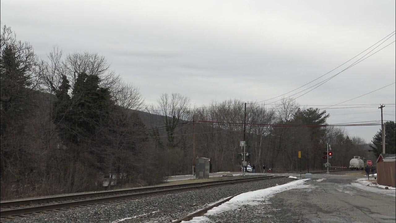 RBMN 801 with water train at Merman Street Crossing, Nesquehoning, PA 2 8 2025 - YouTube