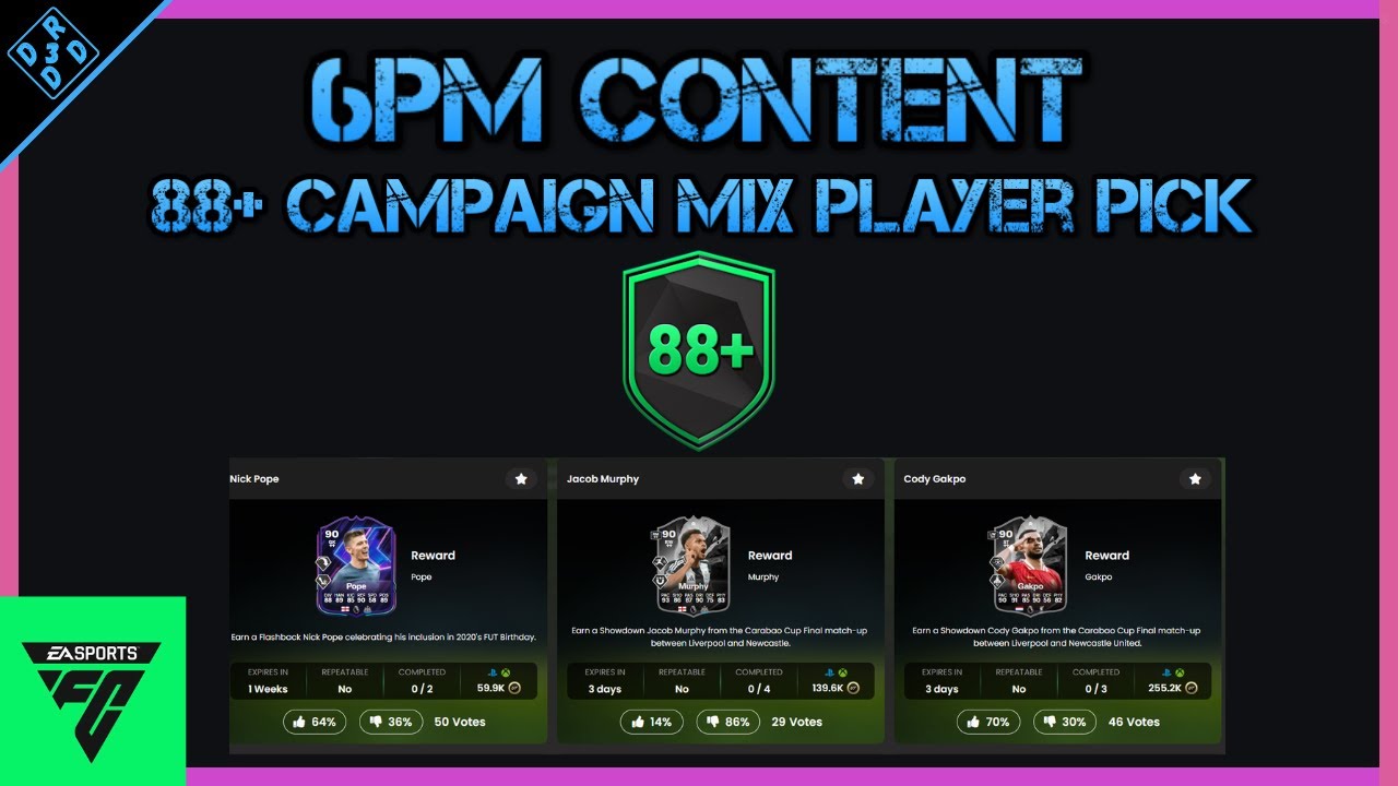 88+ Campaign Mix Player Pick 6pm Content Worth It? - YouTube