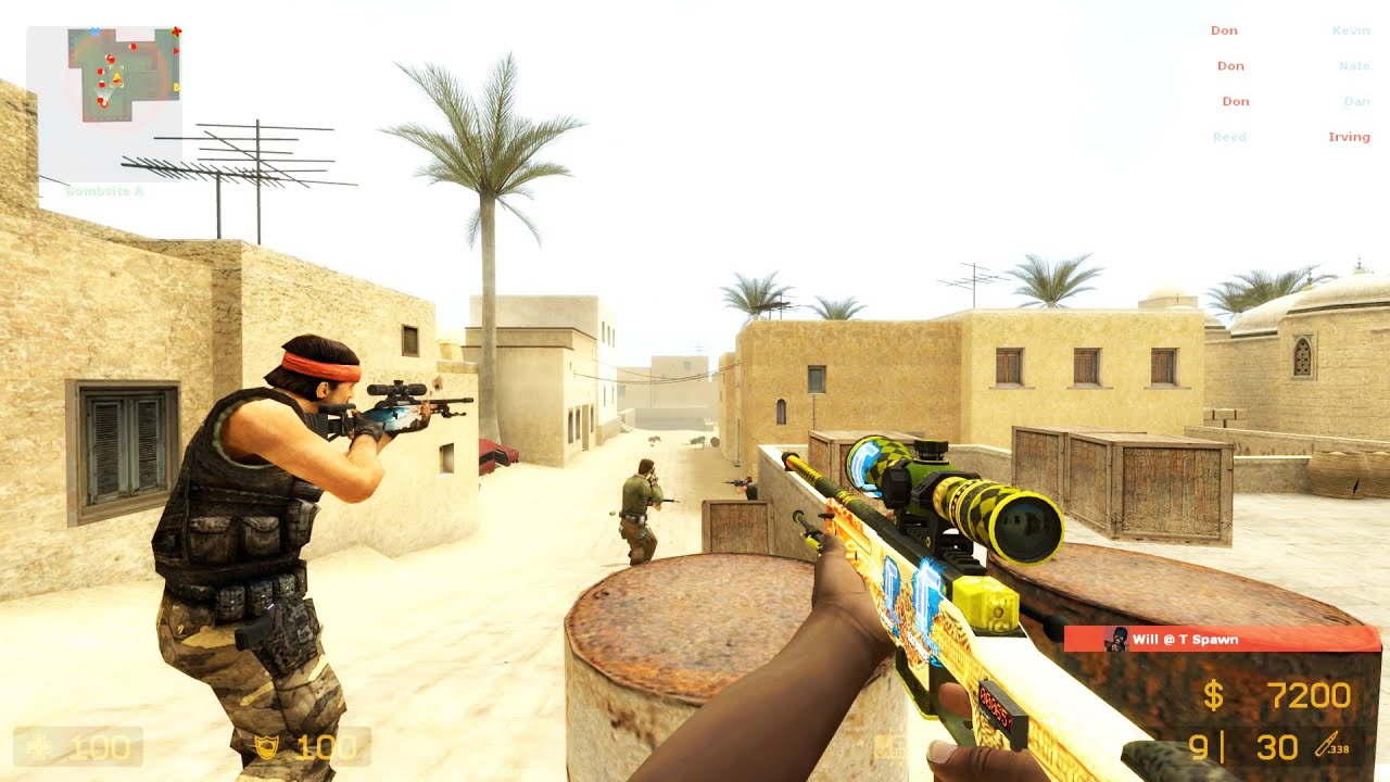 Counter-Strike Source | Map - de_dust_2 only Sniper | CT 3 - 12 TER ...