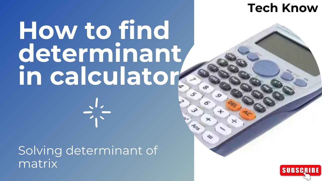 How to find determinant of matrix || determinant of Matrix in ...