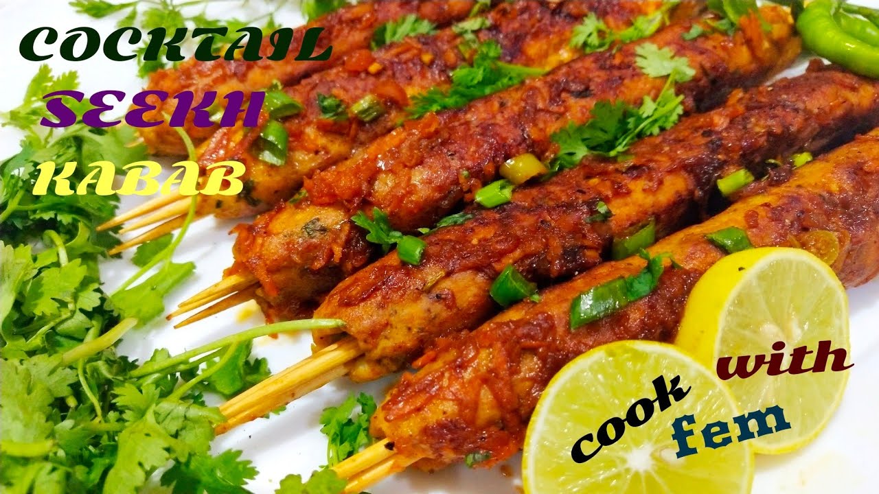 Cocktail Seekh Kabab - Juicy & Delicious Kababs | Chicken Sheek Kabab ...