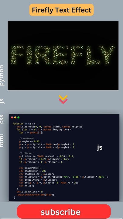 Mesmerizing Firefly Text — Pure CSS & JS Magic! - YouTube