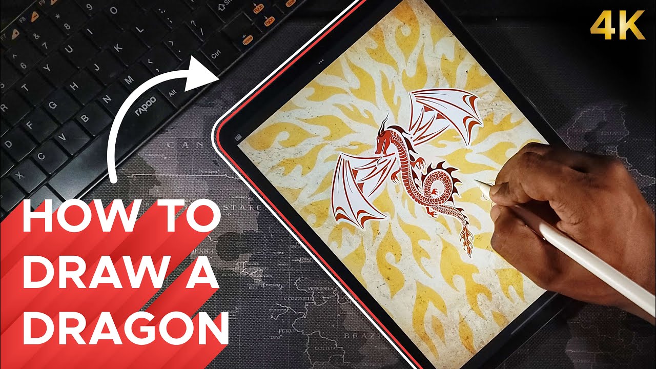 How to draw a Dragon | Procreate drawing on iPad - YouTube