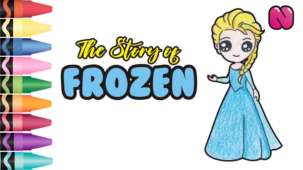 Frozen, Story Telling, Drawing And Coloring In Easy Way Step By Step ...