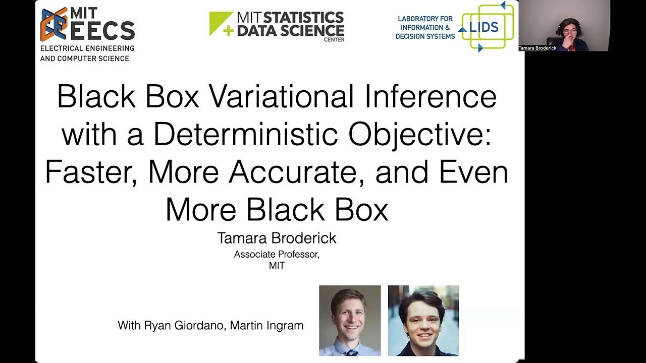 Tamara Broderick: "Black Box Variational Inference with a Deterministic Objective" - YouTube