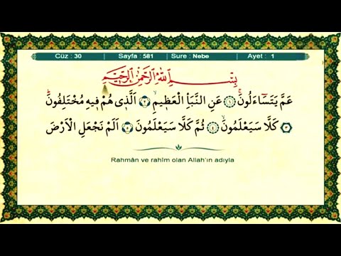 Nebe Suresi - Molla Ramazan Şimşek