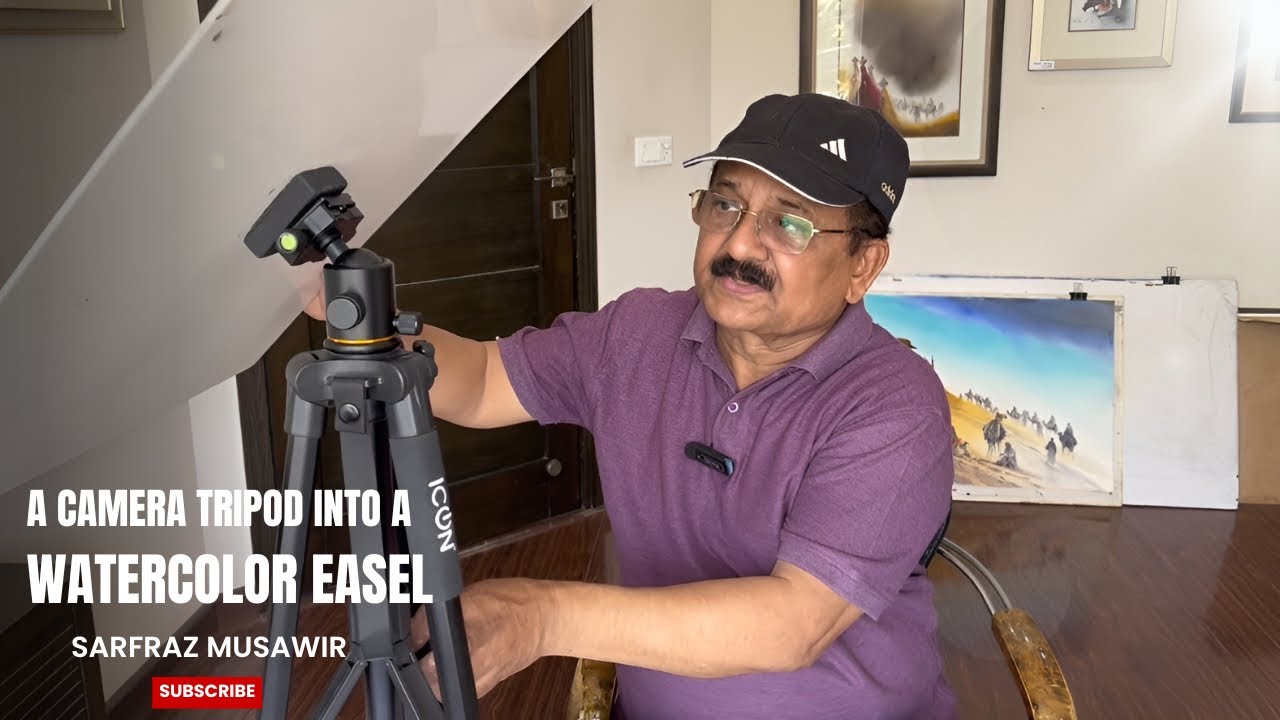 How To Turn A Camera Tripod Into A Watercolor Easel. - YouTube
