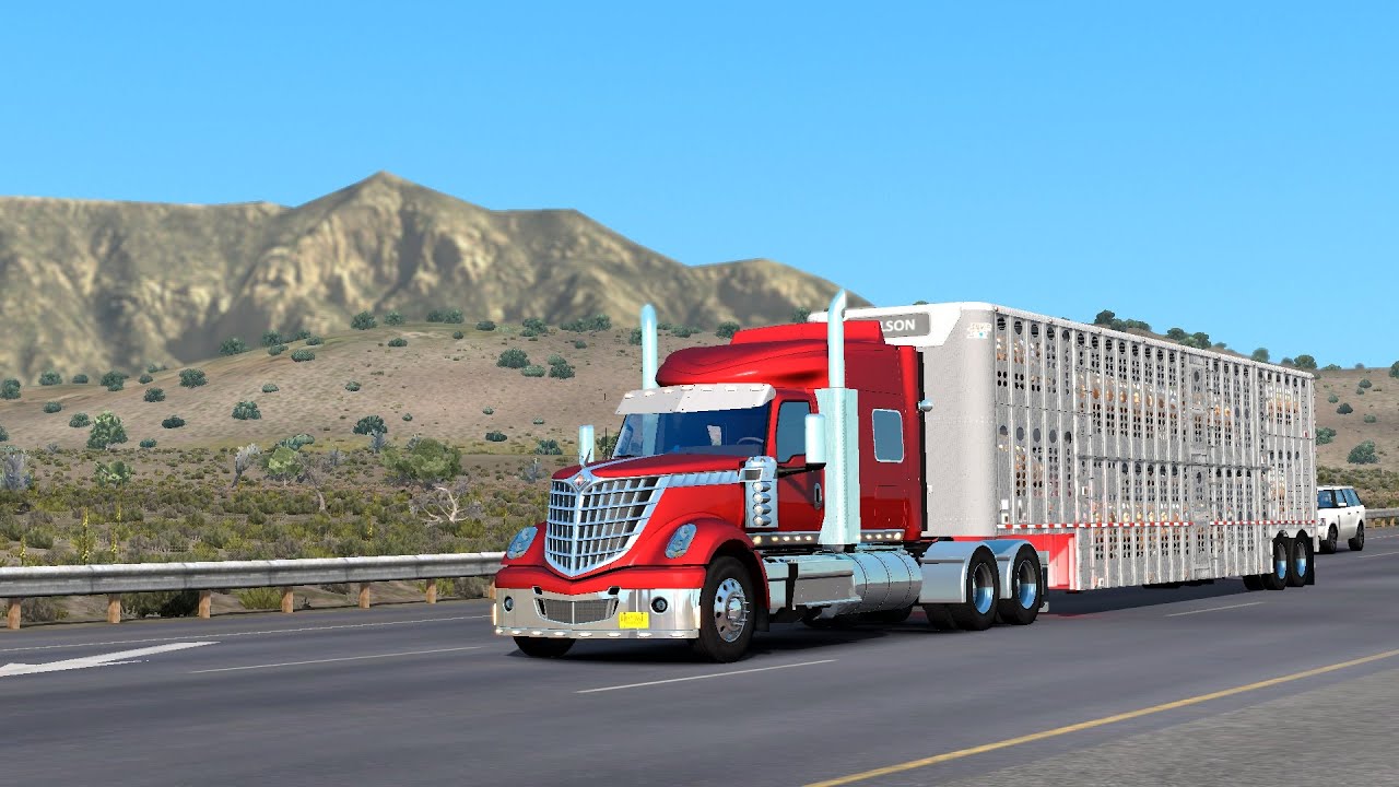 ATS 1.37: Hauling Cows with the Legendary Lonestar - YouTube