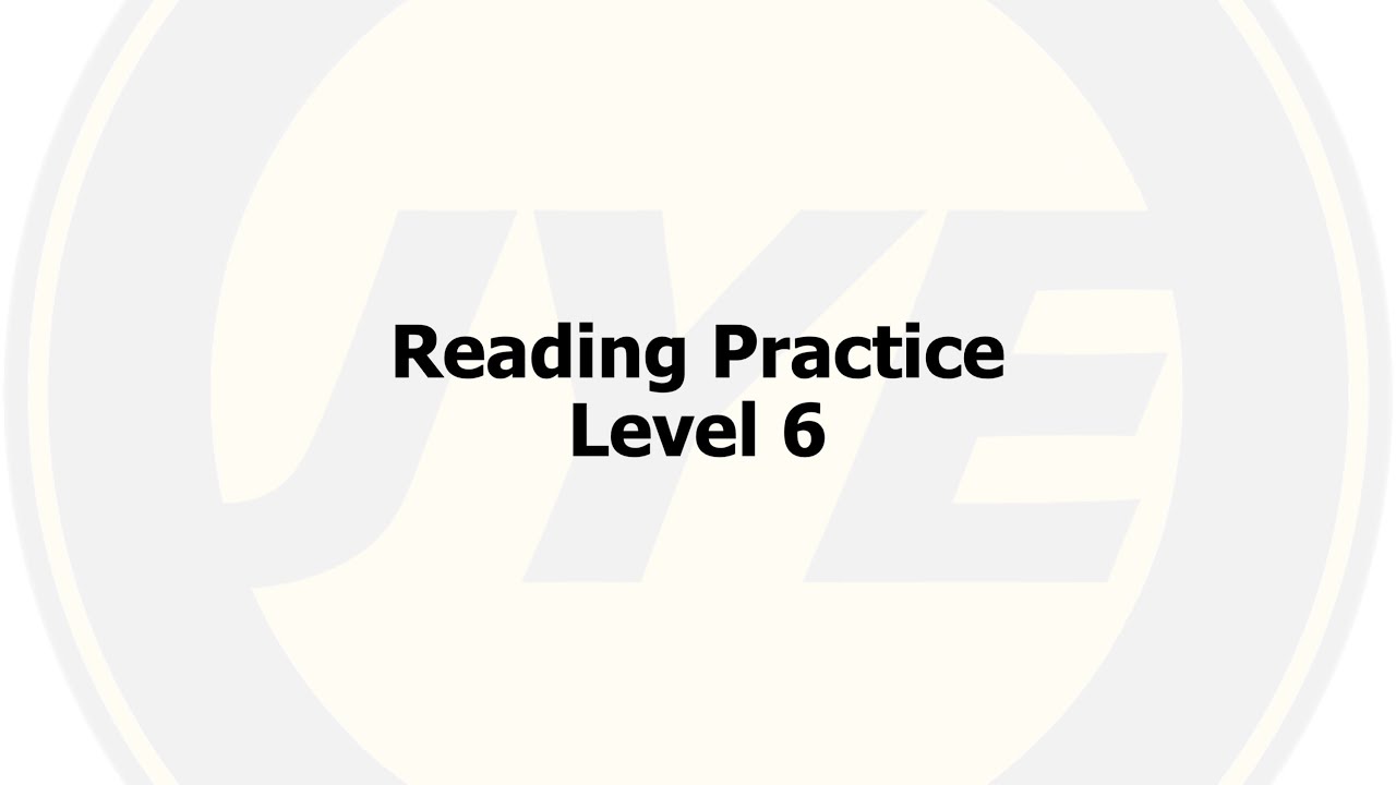 Reading Practice Level 6 - YouTube