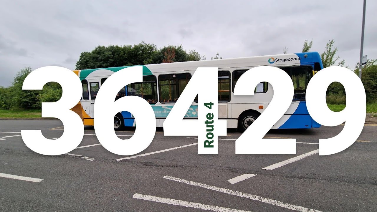 Bus 36429 stagecoach Midlands Rugby, route 4 Brownsover, Elliots Field ...
