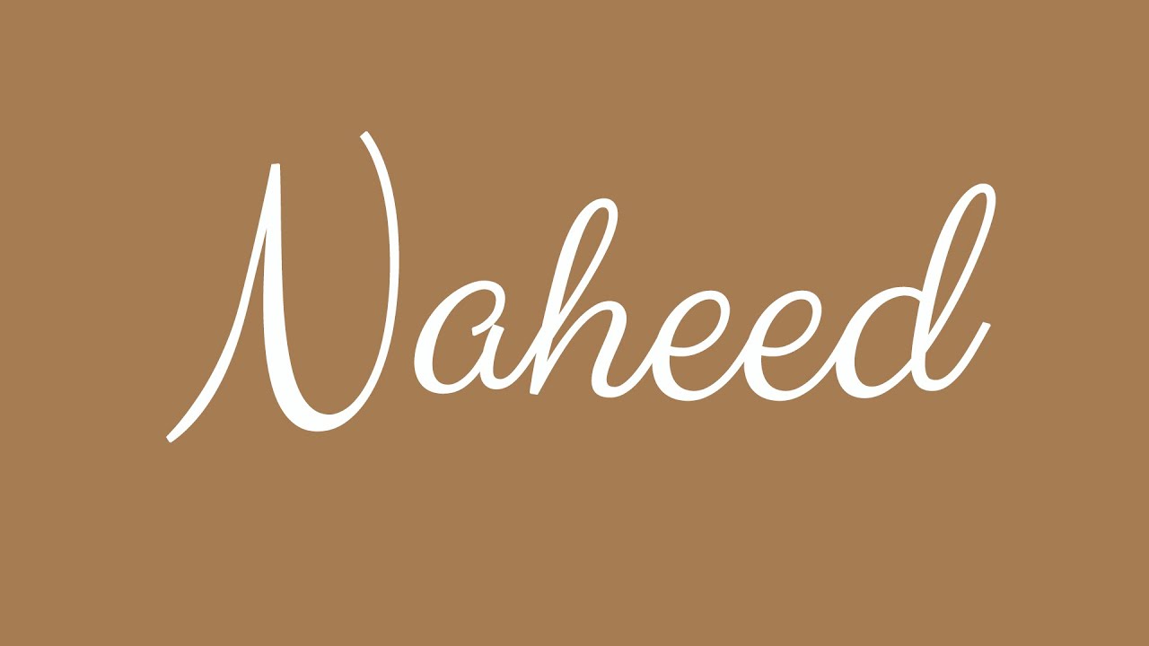 Learn how to Sign the Name Naheed Stylishly in Cursive Writing - YouTube