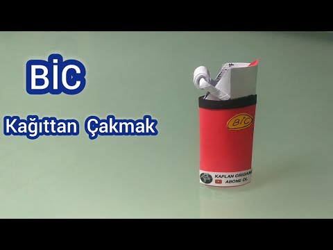 Making BİC Lighter from Paper Kağıttan BİC Çakmak yapımı kolay #keşfet #kağıttan #sendeyap #easy