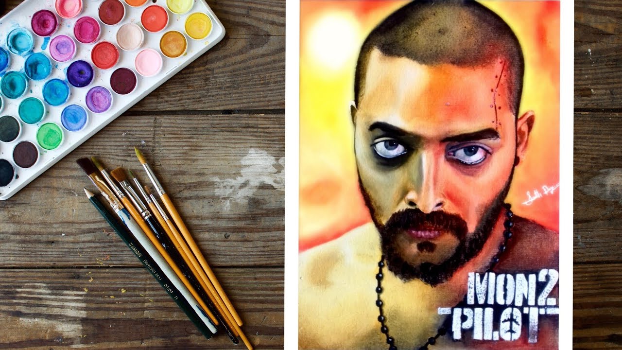 Montu Pilot Artwork: Creative Time-Lapse | Oil Colour Drawing..#snart ...