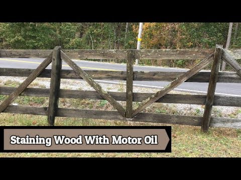 Staining Wood With Motor Oil - YouTube