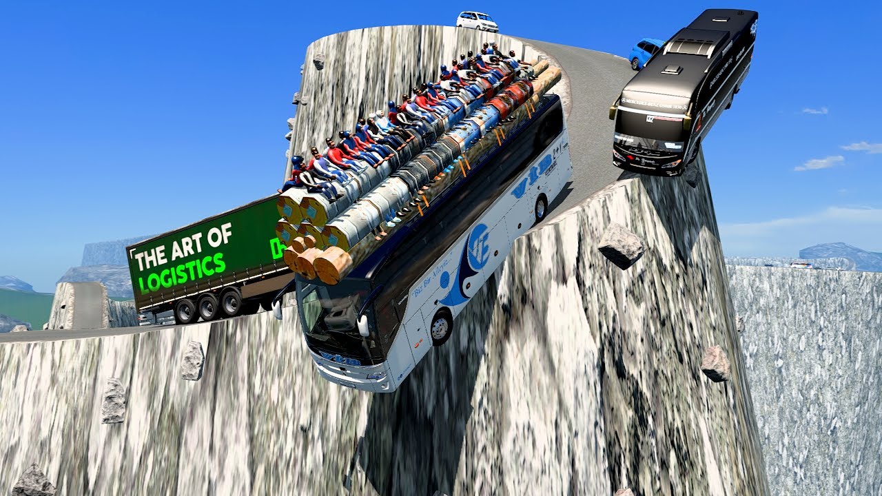 #018😱Horrible Journey ! Great Driving on the Narrow Roads in the world ...