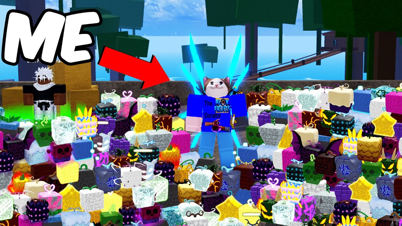 I GAVE AWAY 1,000 FRUITS! (BLOX FRUITS) - YouTube