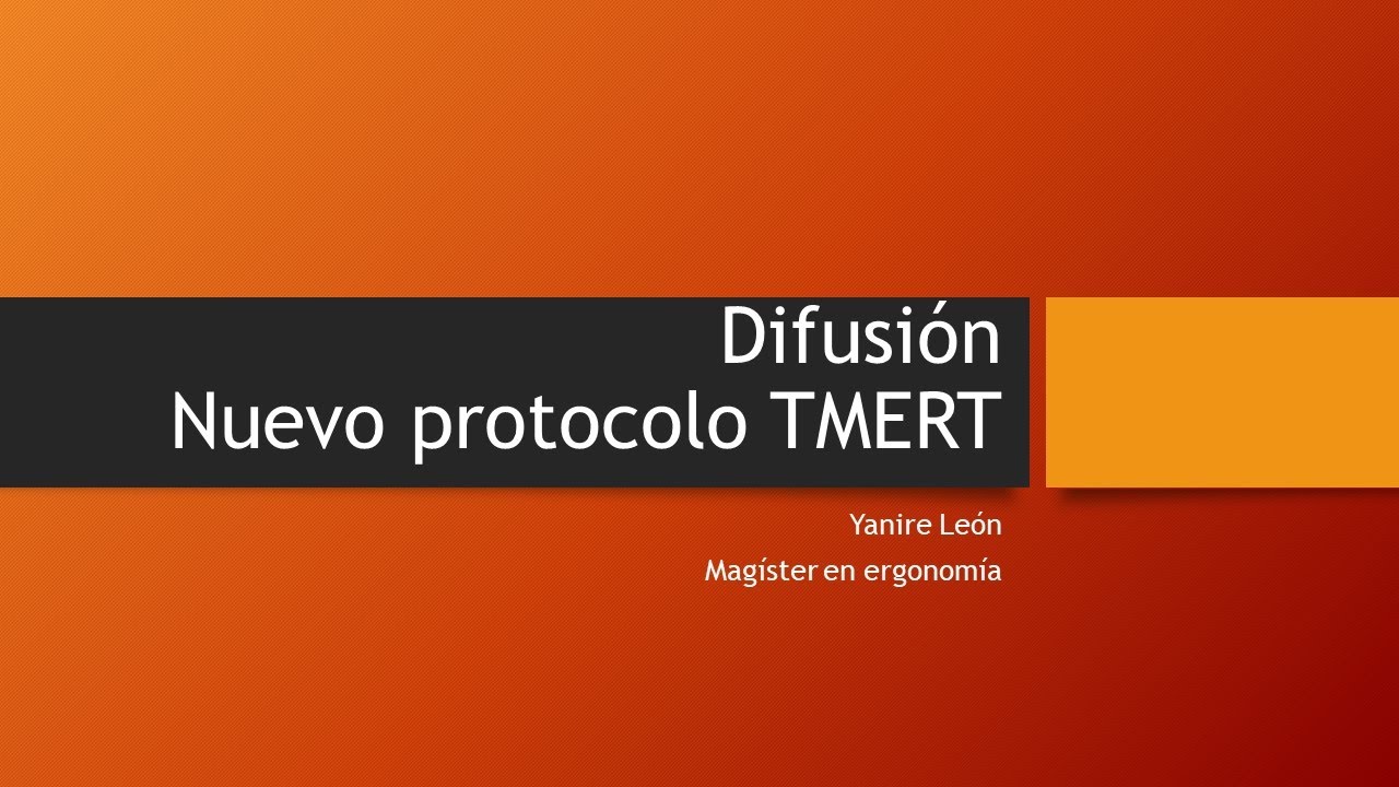 Difusión | Nuevo protocolo TMERT - YouTube