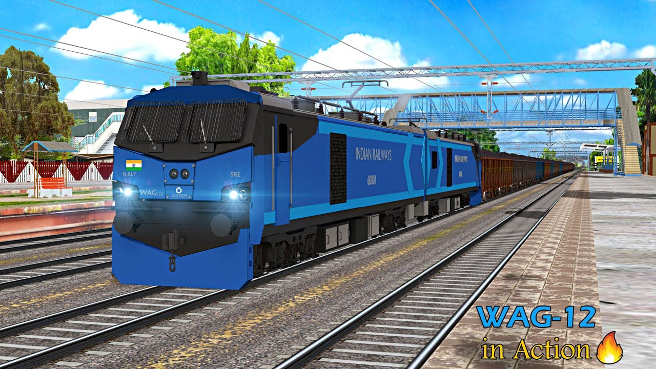 High Speed Action of India's Most Powerful Electric Locomotive of 12000 ...