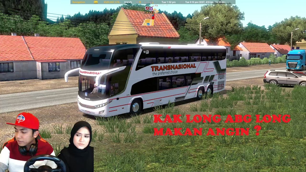 meronda di indonesia menaiki bas TRANSNASIONAL! ETS2 MALAYSIA - YouTube