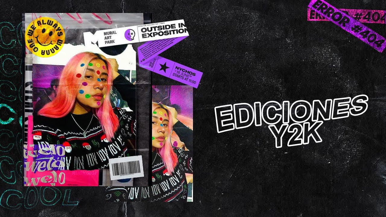 ¡ediciones al estilo y2k! ⛓ en photoshop | cyber y2k editing ☆ :･ - YouTube