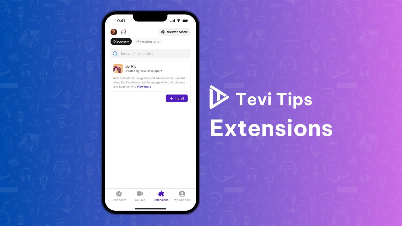 New exclusive feature - Idol Kit is now available on Tevi in Extensions ...