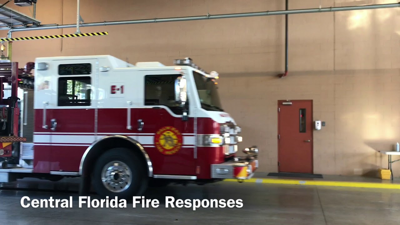Palm Bay Fire Rescue Engine 1 Returning To Quarters - YouTube