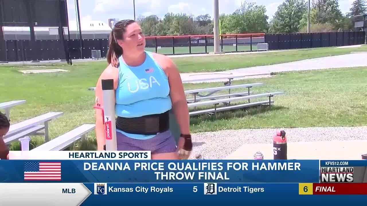 Deanna Price qualifies for hammer throw finale - YouTube