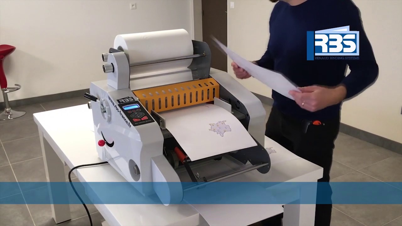 Pelliculeuse DRY 350 W : pelliculage, vernis sélectif, dorure - YouTube