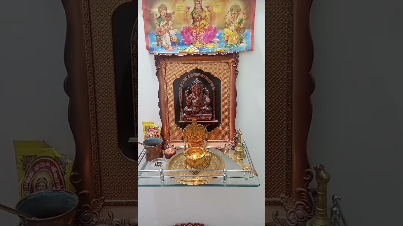 How to set up small pooja set up in home - YouTube