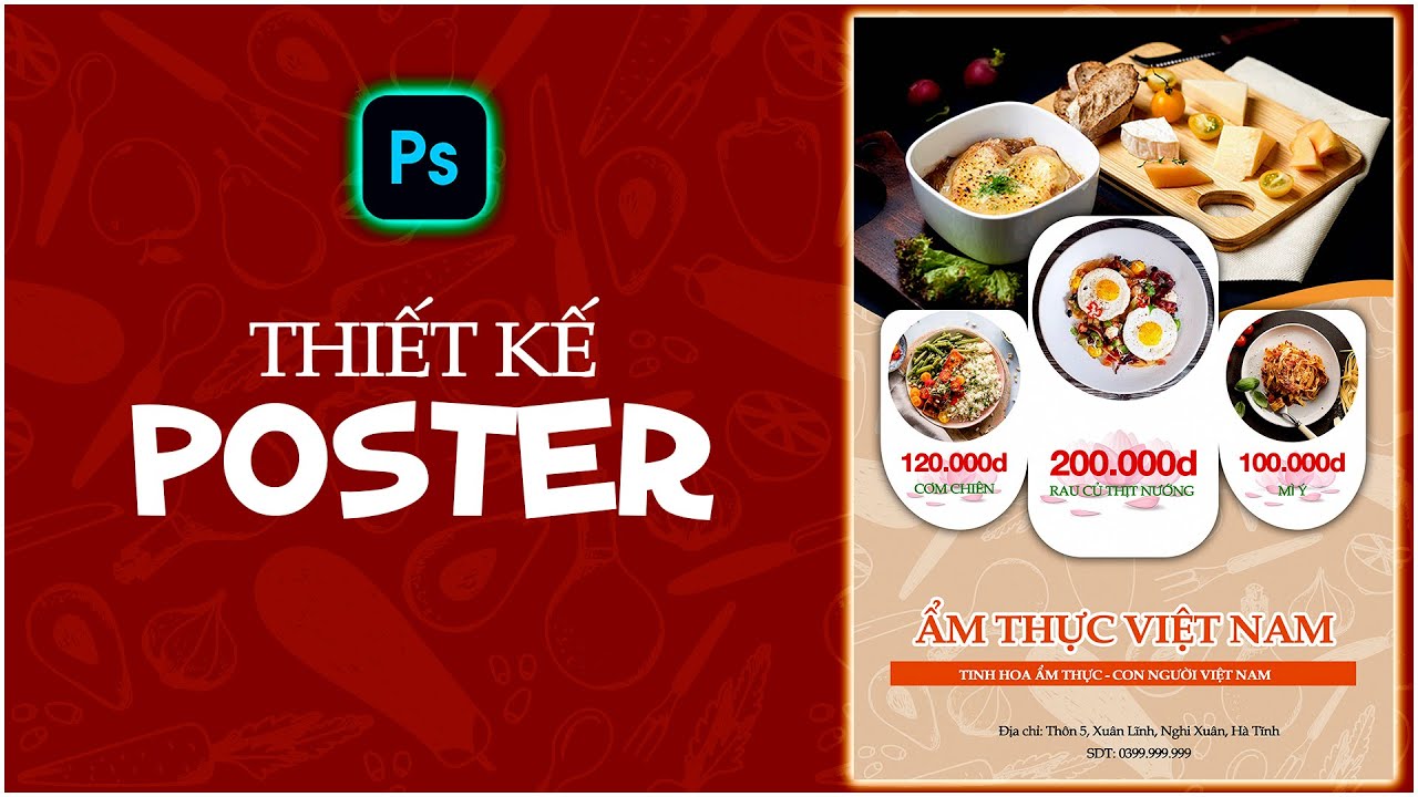 Cách Thiết Kế Poster Đồ Ăn Trong Photoshop | Poster Design | Graphic ...