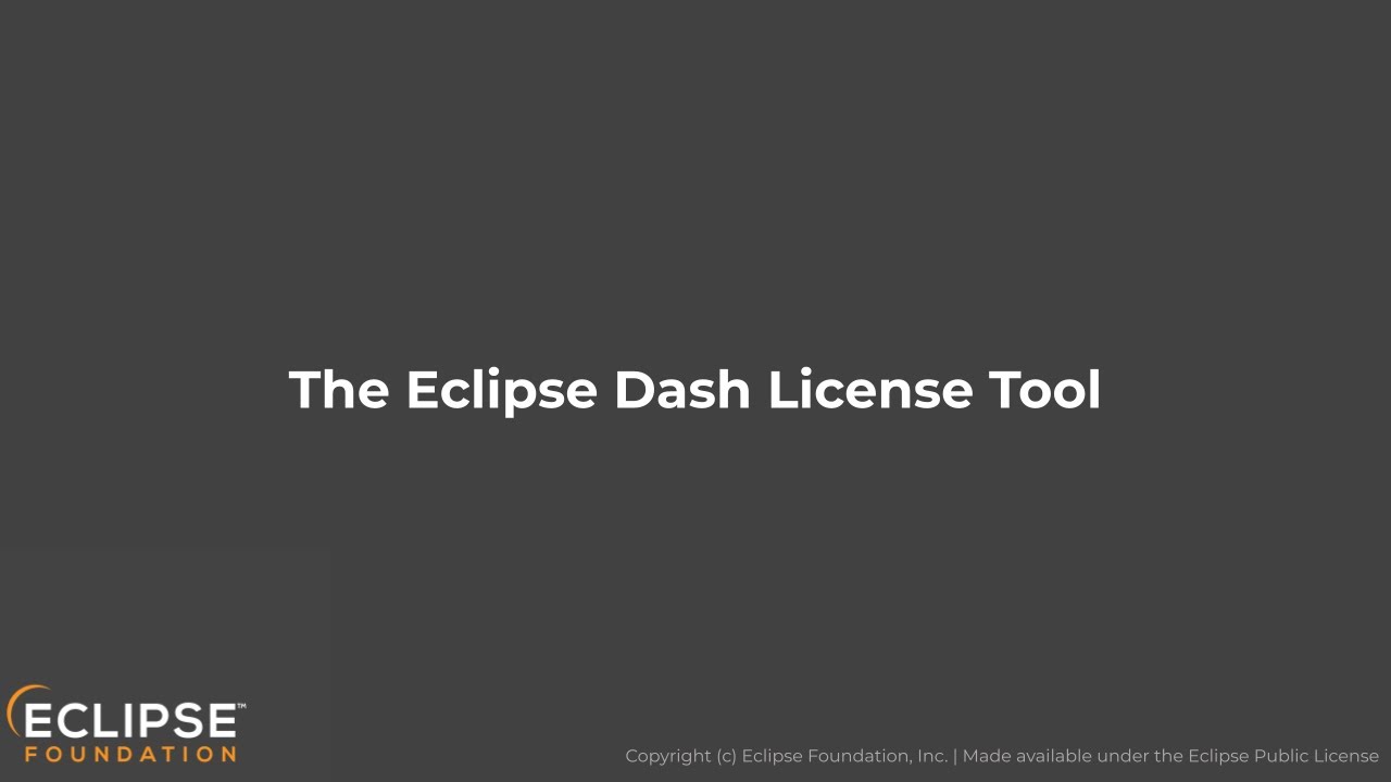 The Eclipse Dash License Tool - YouTube