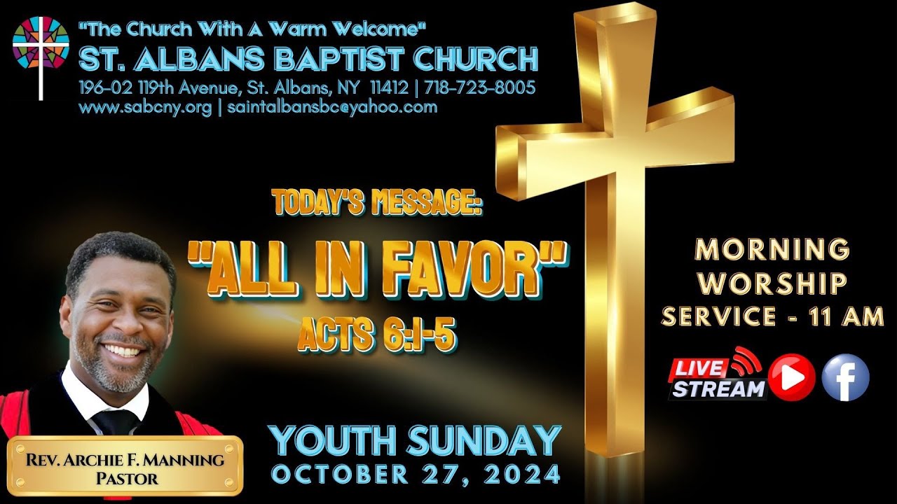 | "All In Favor" | Rev. Archie F. Manning | SABC Worship Experiece ...