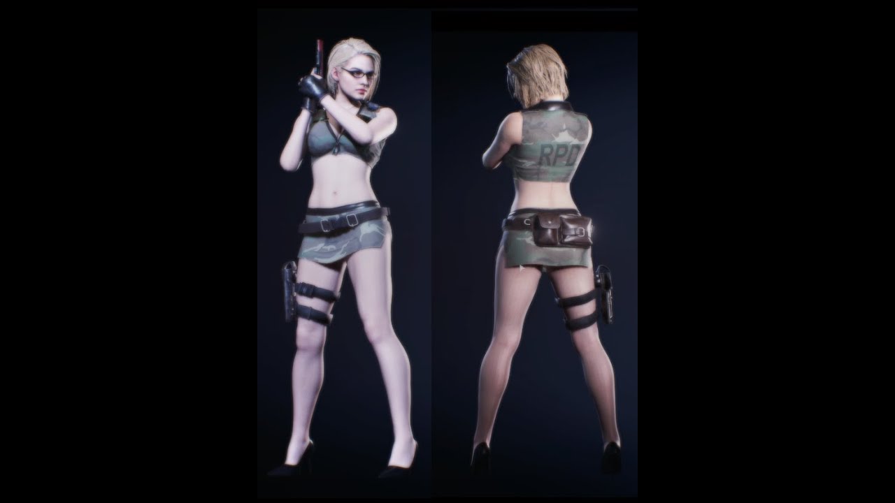 RESIDENT EVIL 3 Mod Cutscene Jill Super Cop New Body (Bad Cop Camo + No Vest) 4K バイオハザード RE3 ...