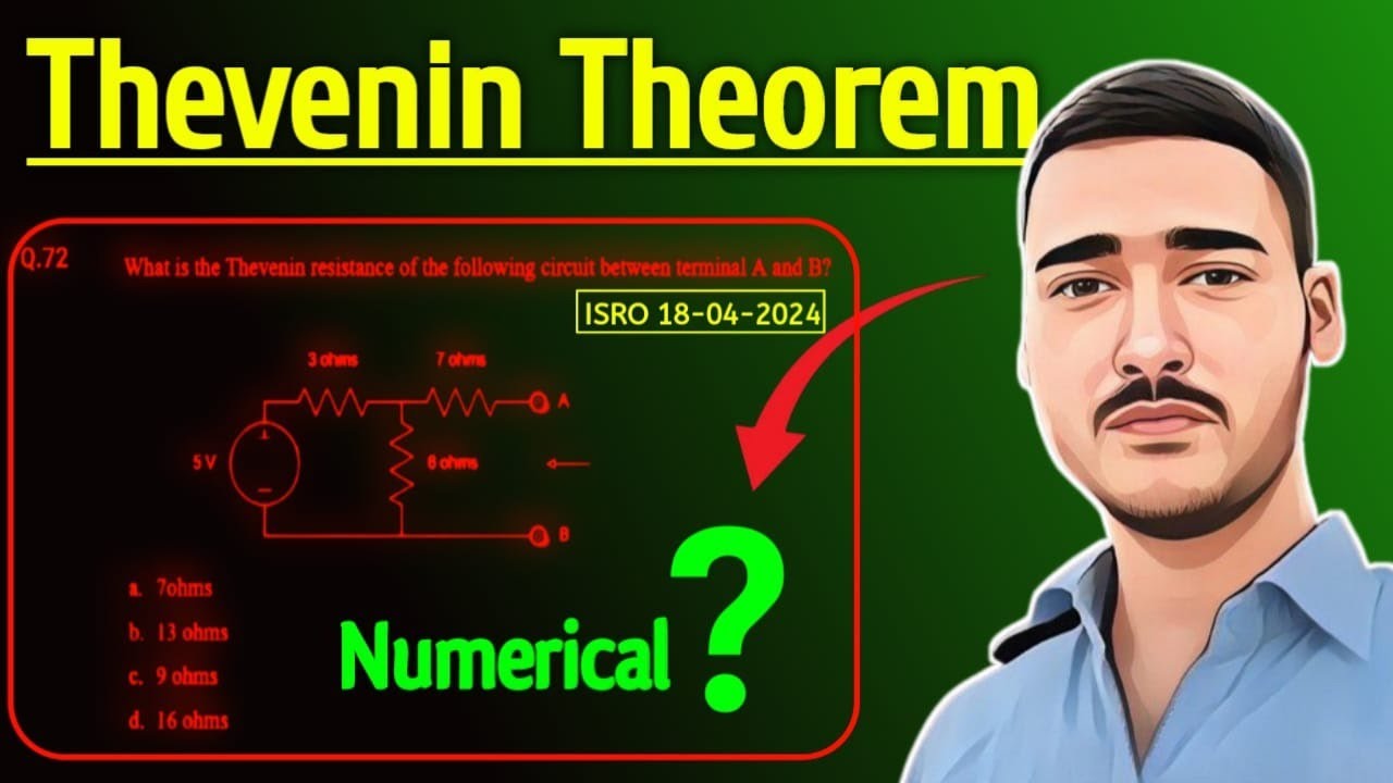 Thevenin Theorem Numerical||ISRO Technical Assistant {JE }|| Basic Electrical Engineering - YouTube