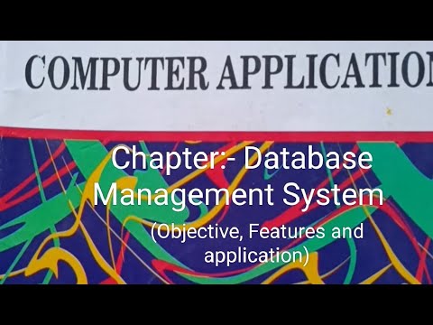 Computer Application chapter:- Database Management System ( Objective ...