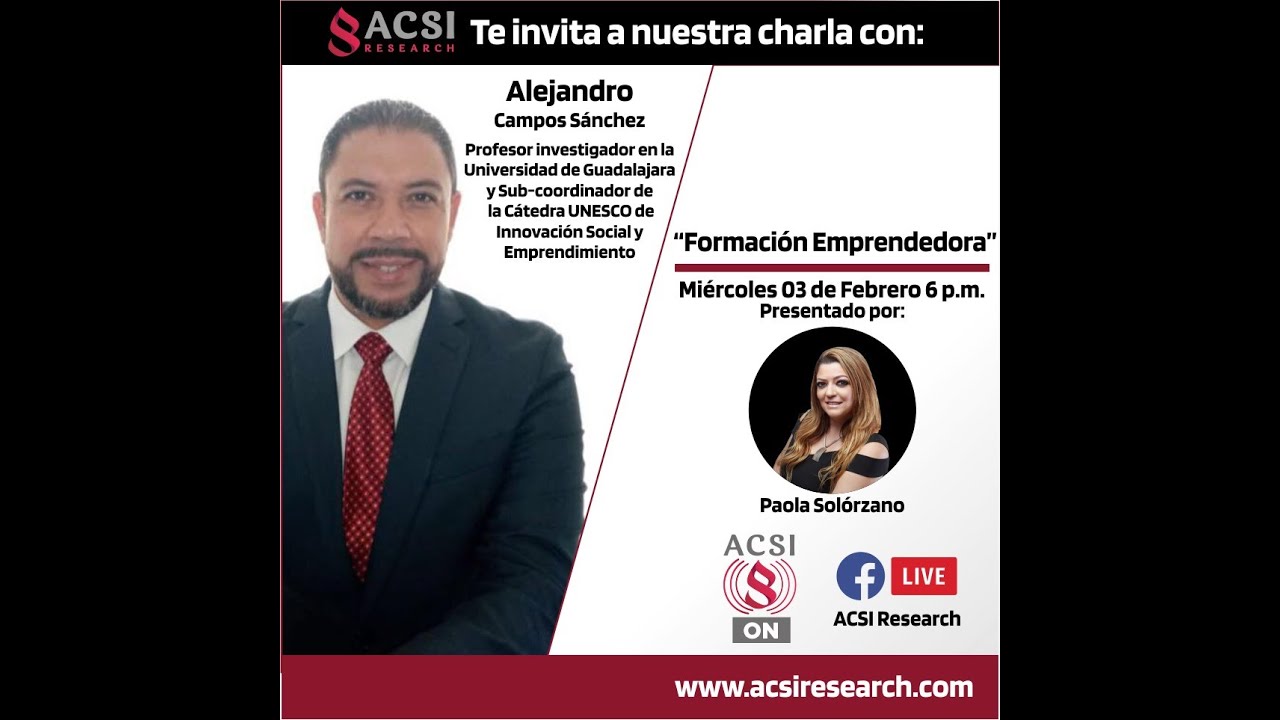 Formación emprendedora por el Dr. Alejandro Campos, Sub-Coordinador de ...