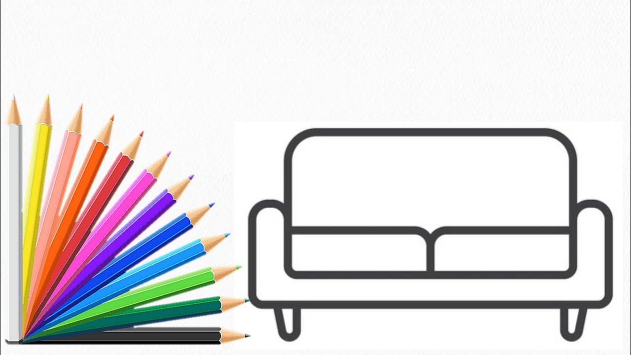 Sofa Drawing: Easy and Enjoyable Art for Children! - YouTube