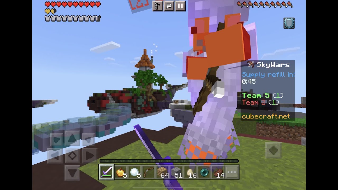 Minecraft Bedrock (Pocket Edition): CubeCraft SkyWars #15 - YouTube