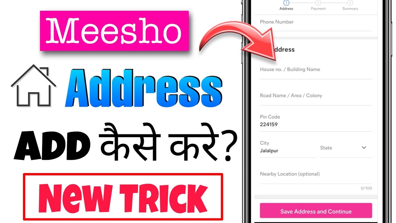 Meesho App Me Address Kaise Add Kare | Meesho Me Address Fill Kaise ...