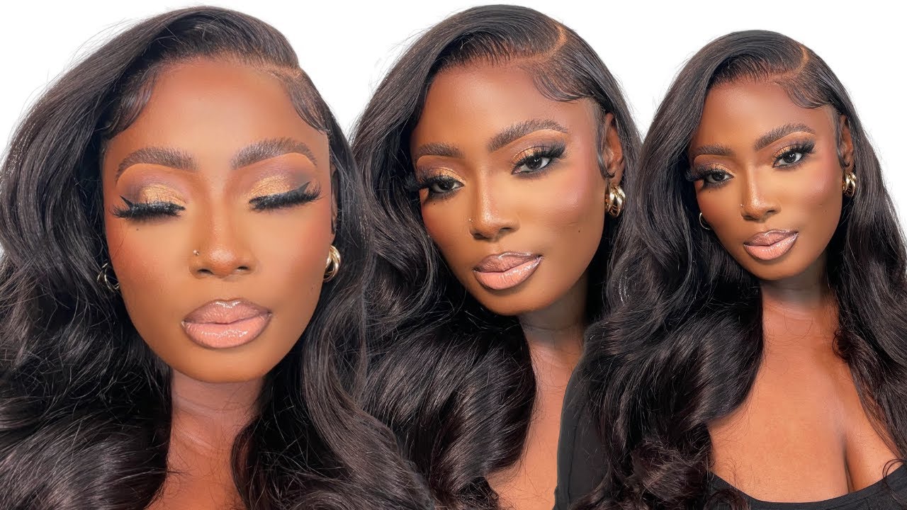 EASY FULL GLAM GRWM | HAIR AND MAKEUP | DRUGSTORE FOUNDATION MAKEUP ...
