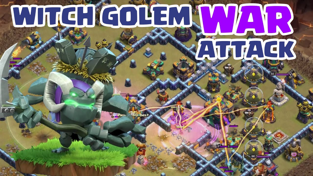 Witch Golem is Awesome with Super Archers & Bats #coc #clash_of_clan # ...
