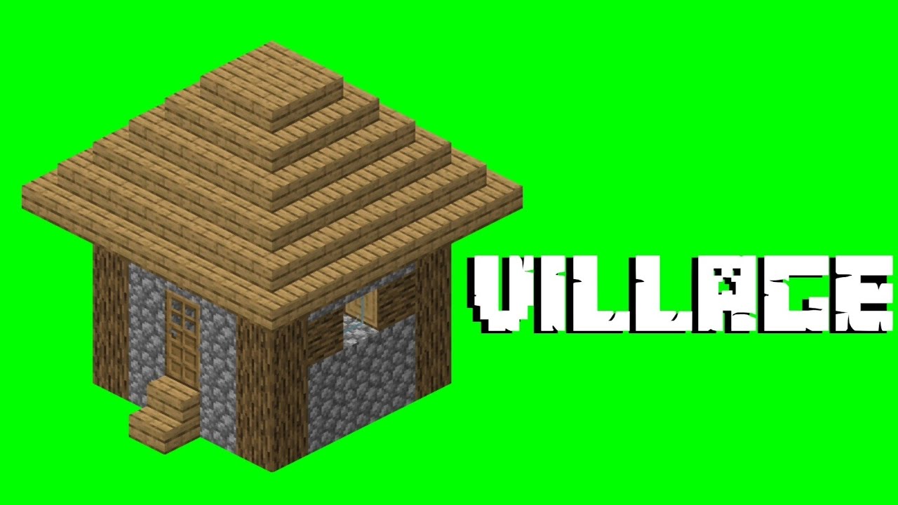 Minecraft village green screen animation - YouTube