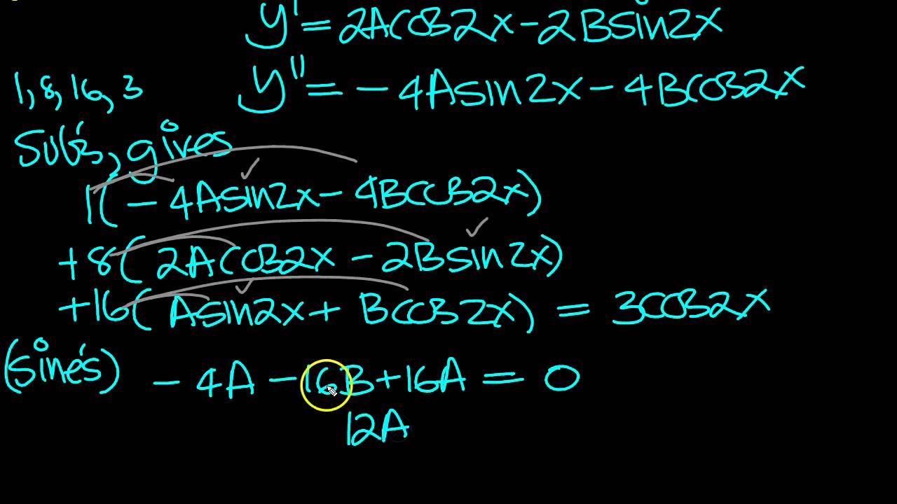 Second Order Non Homogeneous Linear Differential Equations Q4 YouTube Second Order Non Homogeneous Linear Differential Equations Q4 YouTube