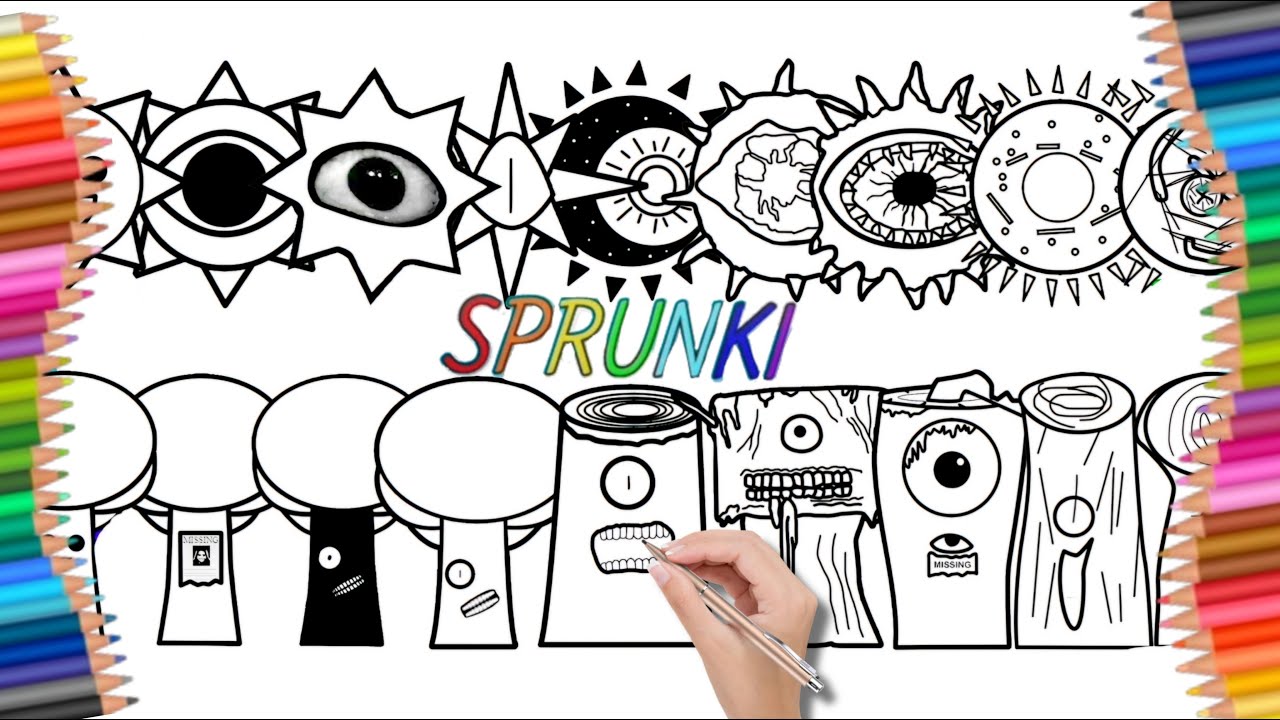 Incredibox Sprunki Coloring Pages Mr.Fun Computer vs Tunner Phases 1 2 ...