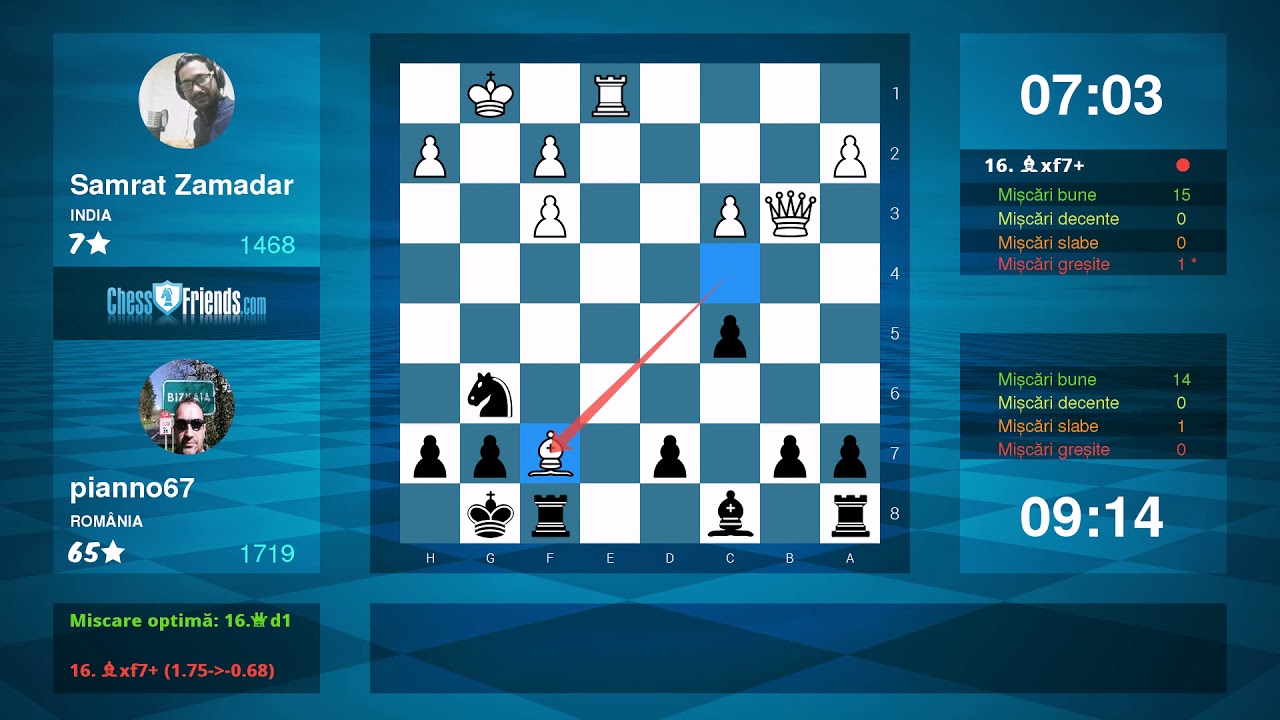 Chess Game Analysis: Samrat Zamadar - pianno67 : 0-1 (By ChessFriends ...