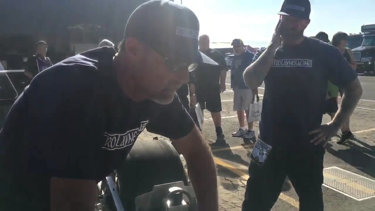 NHRA Top Fuel Harley - Beau Layne - Qualifying Round 1 Warm-up - YouTube