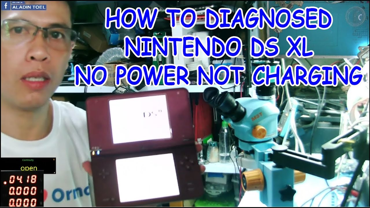 How To repair Nintendo DS XL no power not charging - YouTube