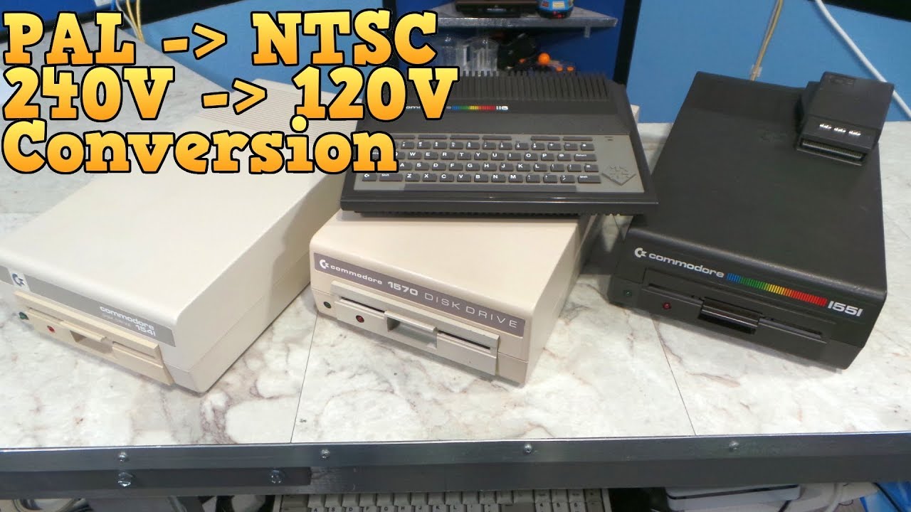 Commodore C116 and drive repair, 240V to 120V conversion - YouTube