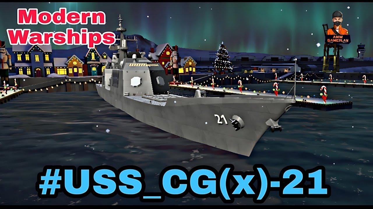 #USS_CGX-21 New Ships Ability Test || Modern Warships New Ships Skill ...