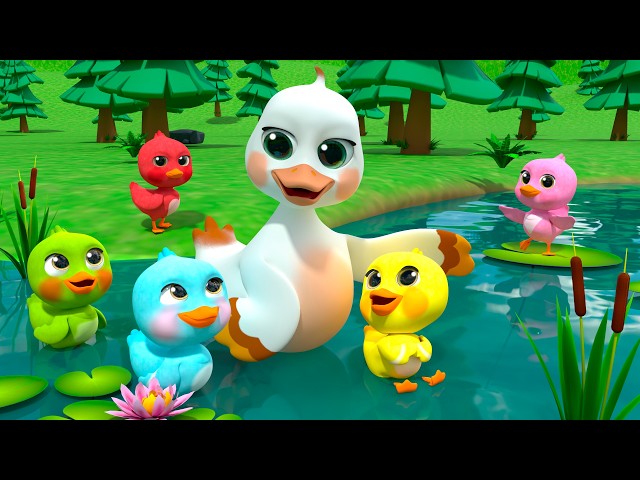 Five Little Ducks Went Swimming | Newborn Baby Songs & Nursery Rhymes ...